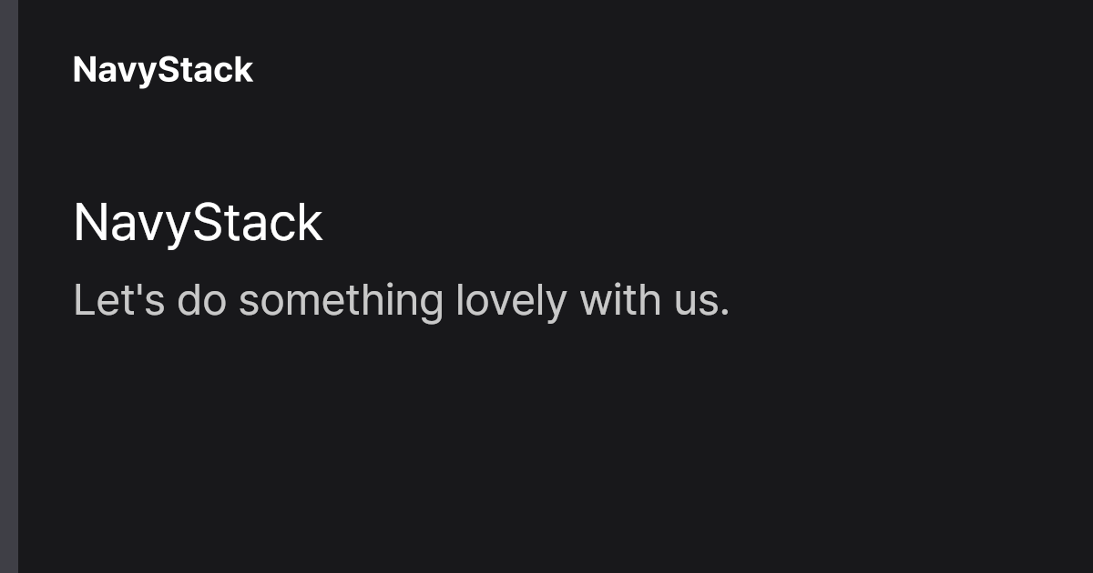 NavyStack | NavyStack